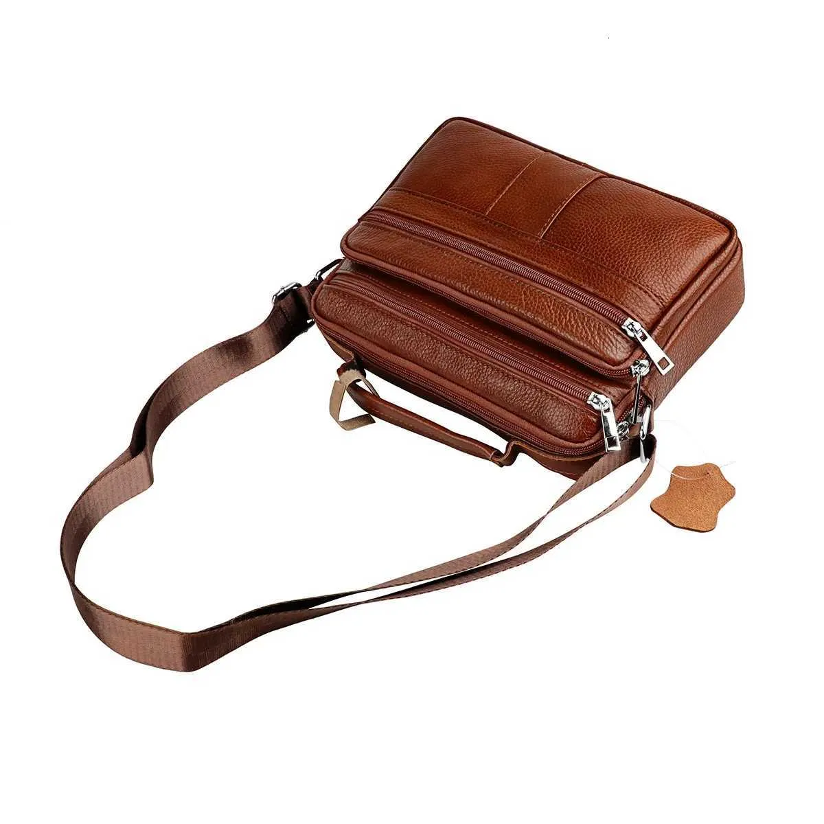 Fashion Men's Shoulder Bag Genuine Leather Handbag Business ...