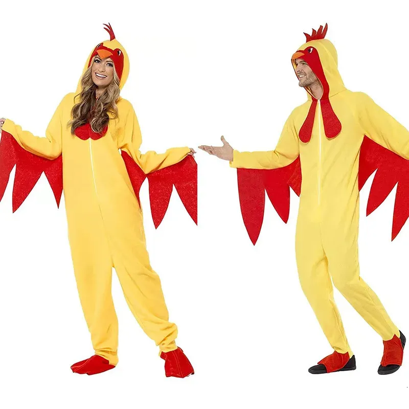 Halloween Rooster Jumpsuit Doll Costume For Men And Women Funny Animal ...