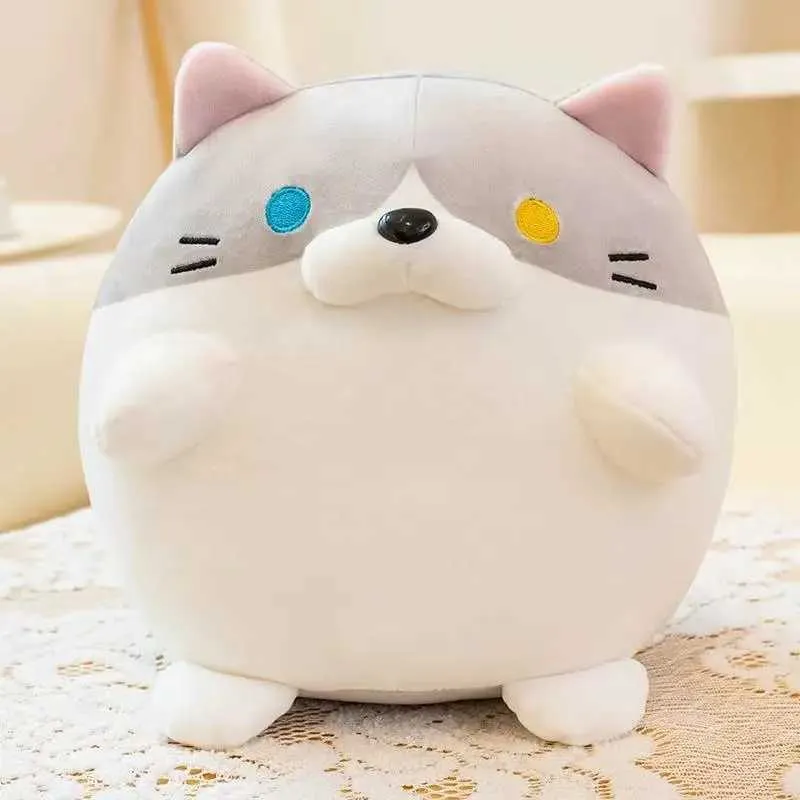 Genuine_jcIC32 Plush Cat Dolls Kawaii Round Stuffed Toy Soft Anime ...