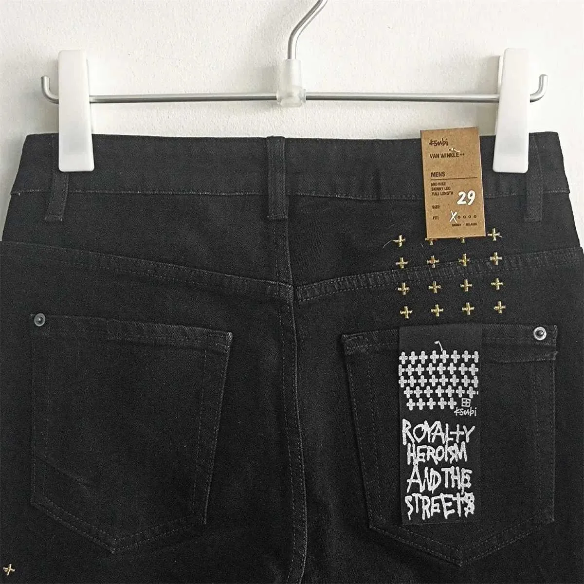 Ksubi 2025 Jeans American Cross High Street Paint Hole Trend Low Rise ...