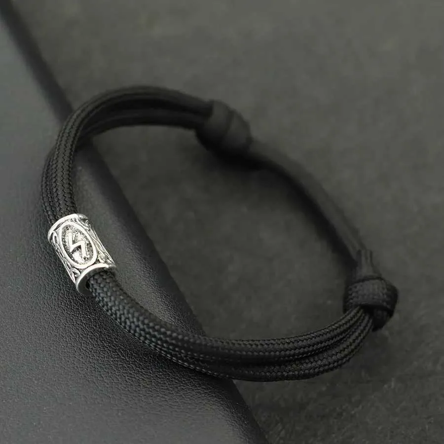 Vintage Men's Handmade Paracord Bracelet, Sliding Adjustable Viking ...