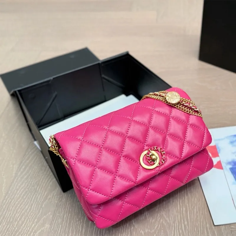 Designer Vintage Leather Chain Bag: Autumn Winter Shoulder Crossbody ...