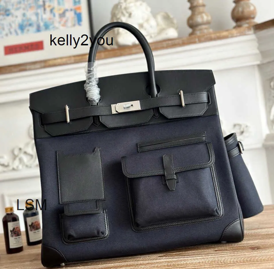 Designer Cargo Bag For Men: Hac 40 Large Leather Unisex Canvas Travel ...