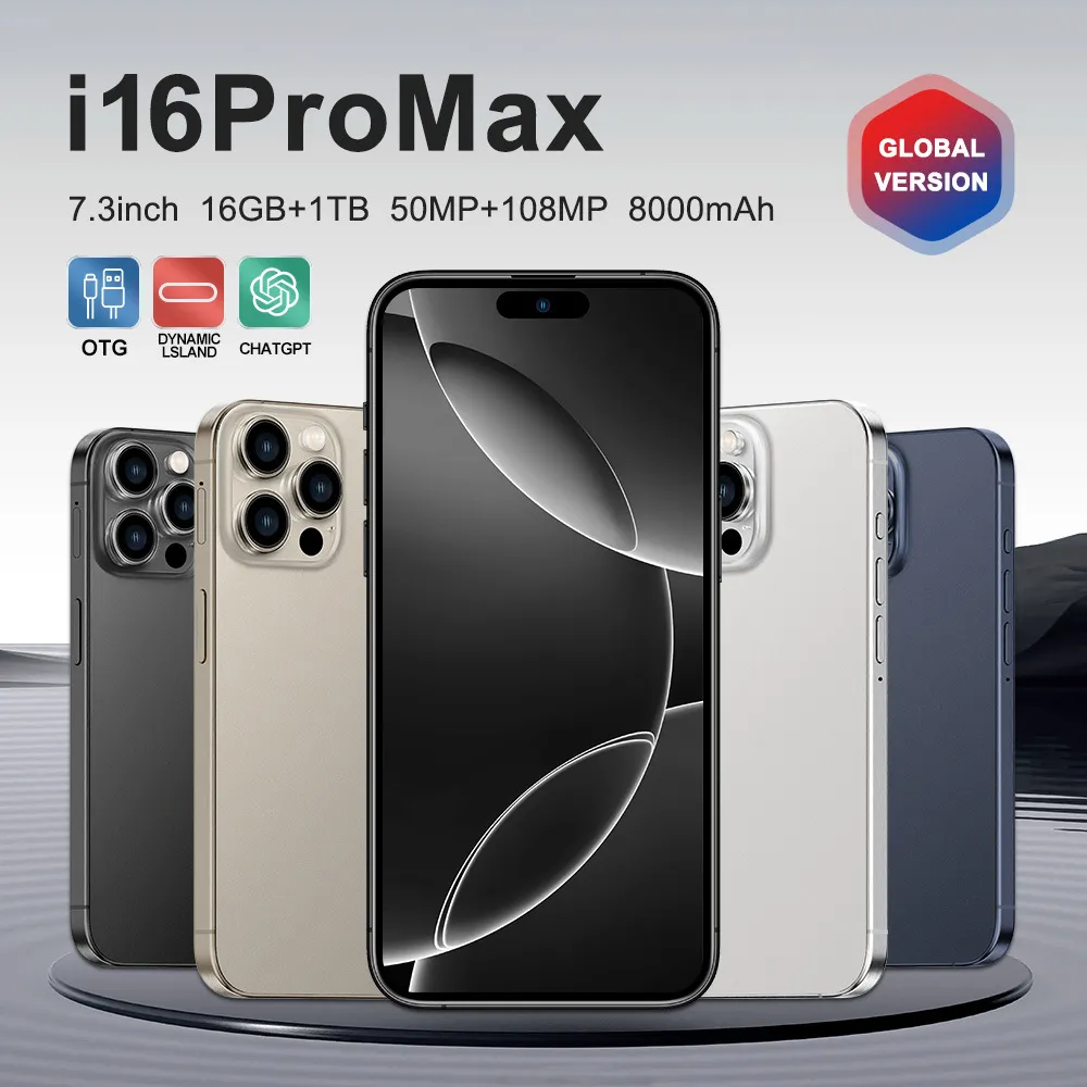 I16promax Smartphone Snapdragon 8 Gen3 10 Core, 7.3 Capsule Screen ...