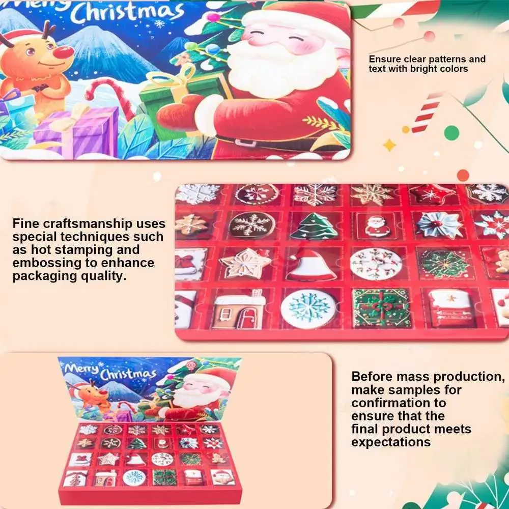 Christmas Advent Calendar: Fillable Candy Boxes, Empty Gift Box, 24 Day ...