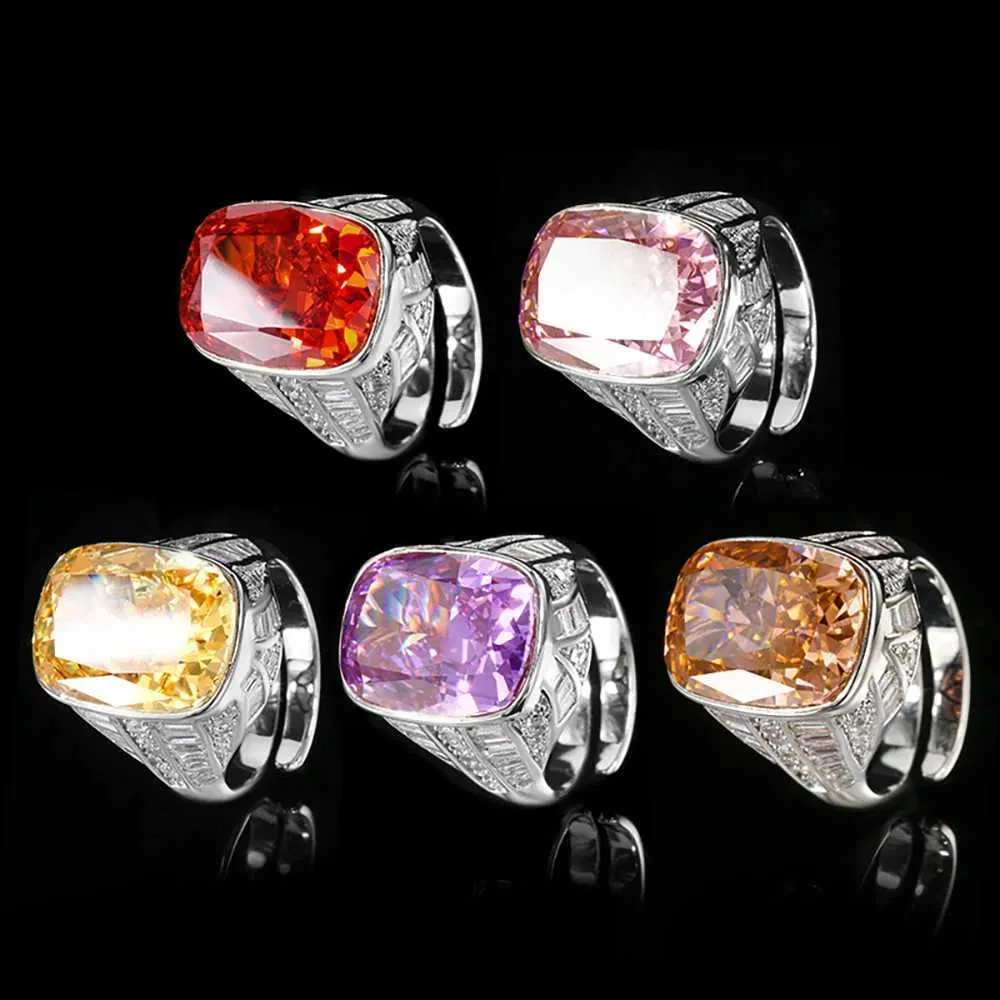 Iced Cut Ruby Pink Quartz Topaz Amethyst Gemstone Rings Fine Jewelry ...