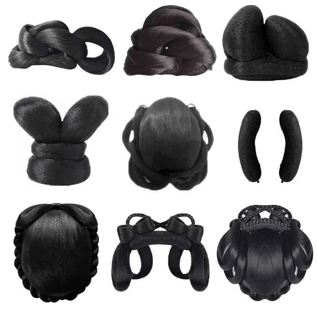 Synthetic Hanfu Ancient Costume Chinese Ancient Synthetic Wig Chignon ...