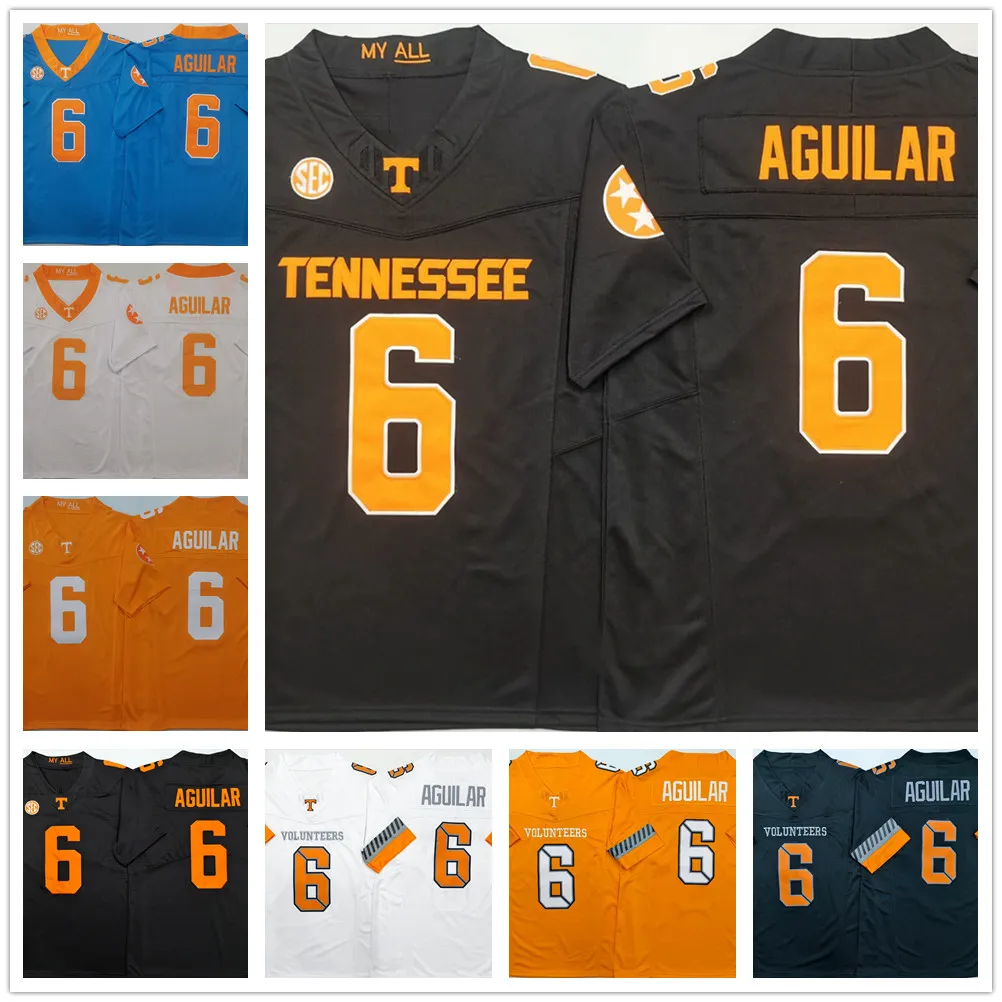 6 Joey Aguilar Jerseys 2025 26 Men Football Tennessee College Volunteers Uniform All Stitched ...