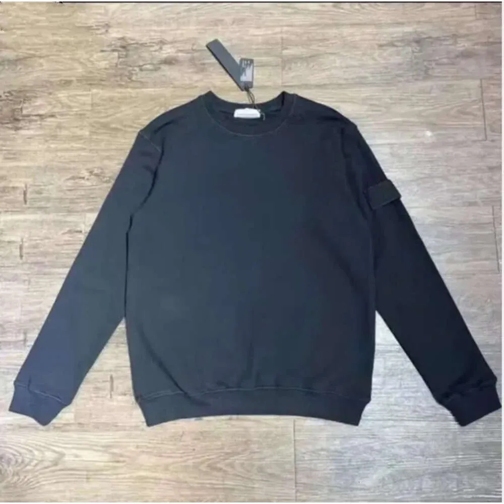 Stone Badge Pullover Designer Compass Velcro Unisex Cotton Ribbed Long ...