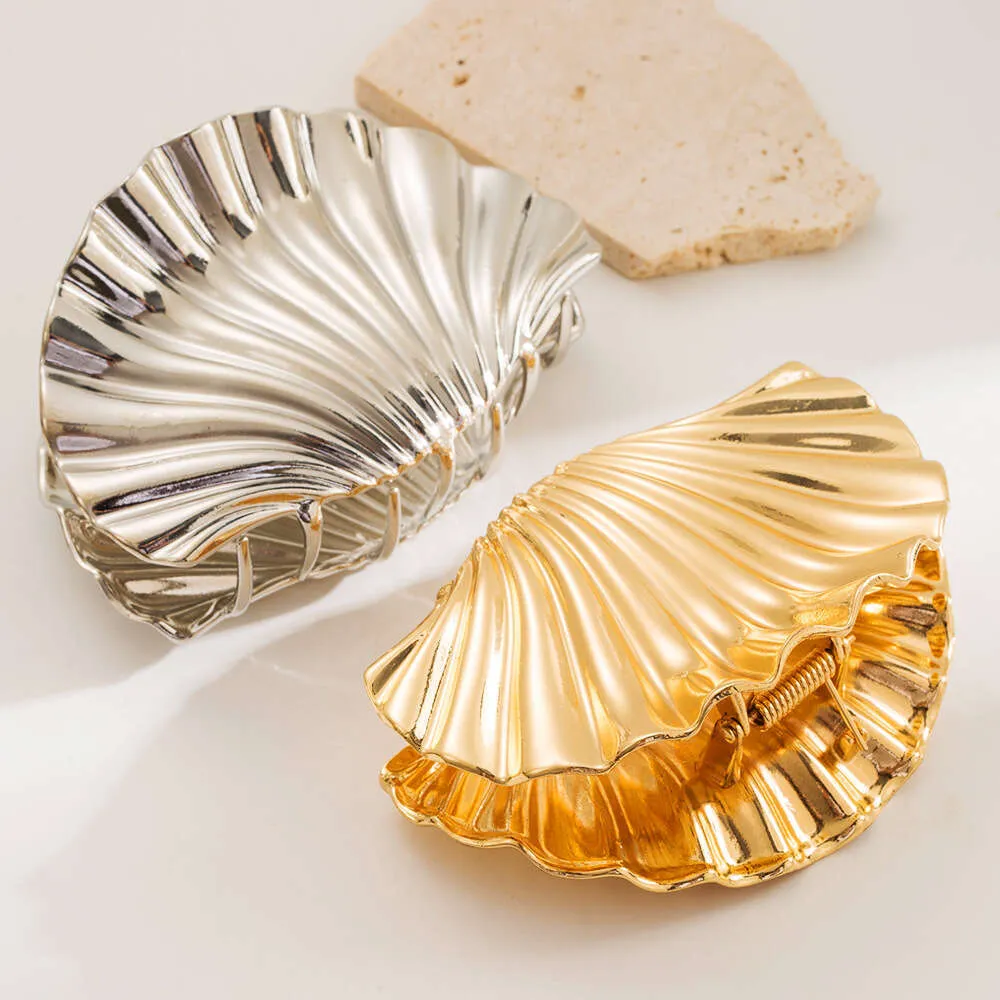 Metal Back-of-Head Hair Claw Hairpin, Personality Flower Geometric ...