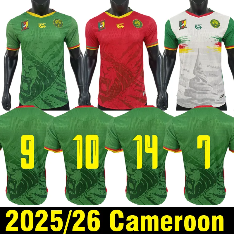 Cameroon 2025-2026 Soccer Jerseys: Vincent Aboubakar, Christian ...