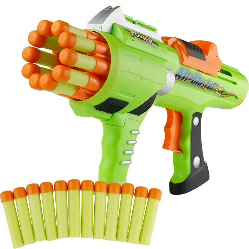 Manual Rapid Fire Toy Gun Soft Bullet Gun Air Foam Blaster Kids Indoor ...