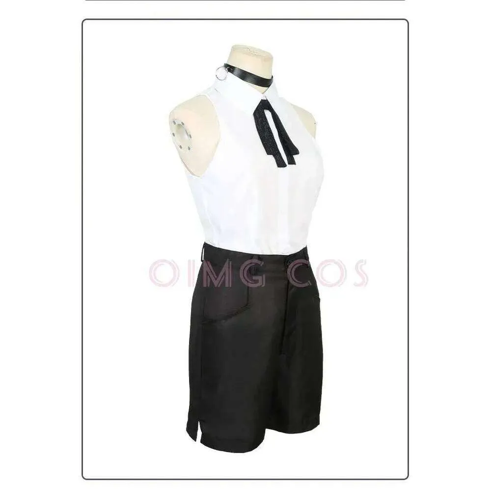 Reze Cosplay Costume Chainsaw Man Outfits Blue Suit Shirt Short Tie ...