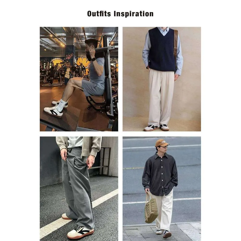 Maden Retro Patchwork German Trainers for Unisex, Summer Classic White ...