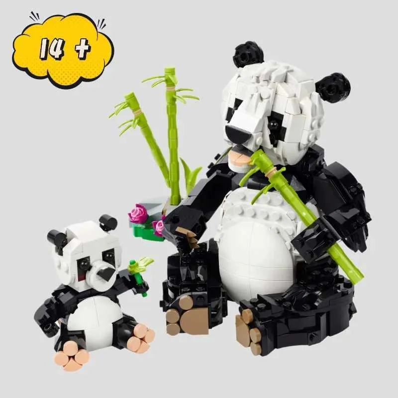 31165 Wild Animals Panda Family Building Blocks 3 IN 1 Model Bricks Set ...