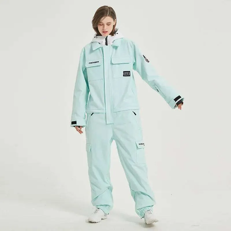 Waterproof One-Piece Ski Suit for Women with 3000mm MVP Nylon Outer ...