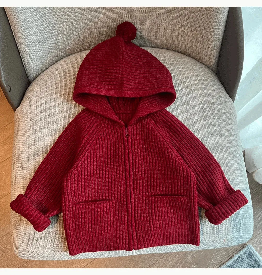 Children's Christmas Sweater Trendy Kids Girls Knitted Cardigan Jacket ...