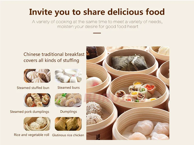 Multifunctional Food Steamer: Electric Stainless Steel Bun Steamer ...