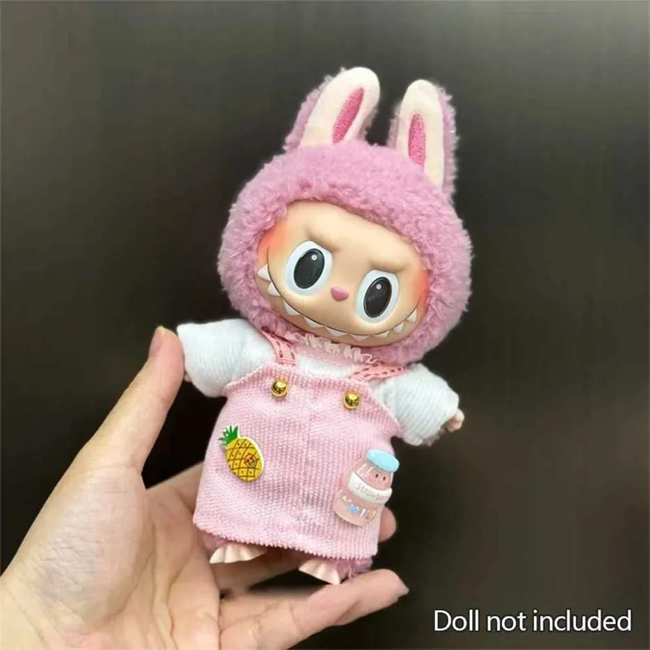 17cm Mini Plush DollS Clothes Outfit Accessories For Korea Kpop Labubu ...
