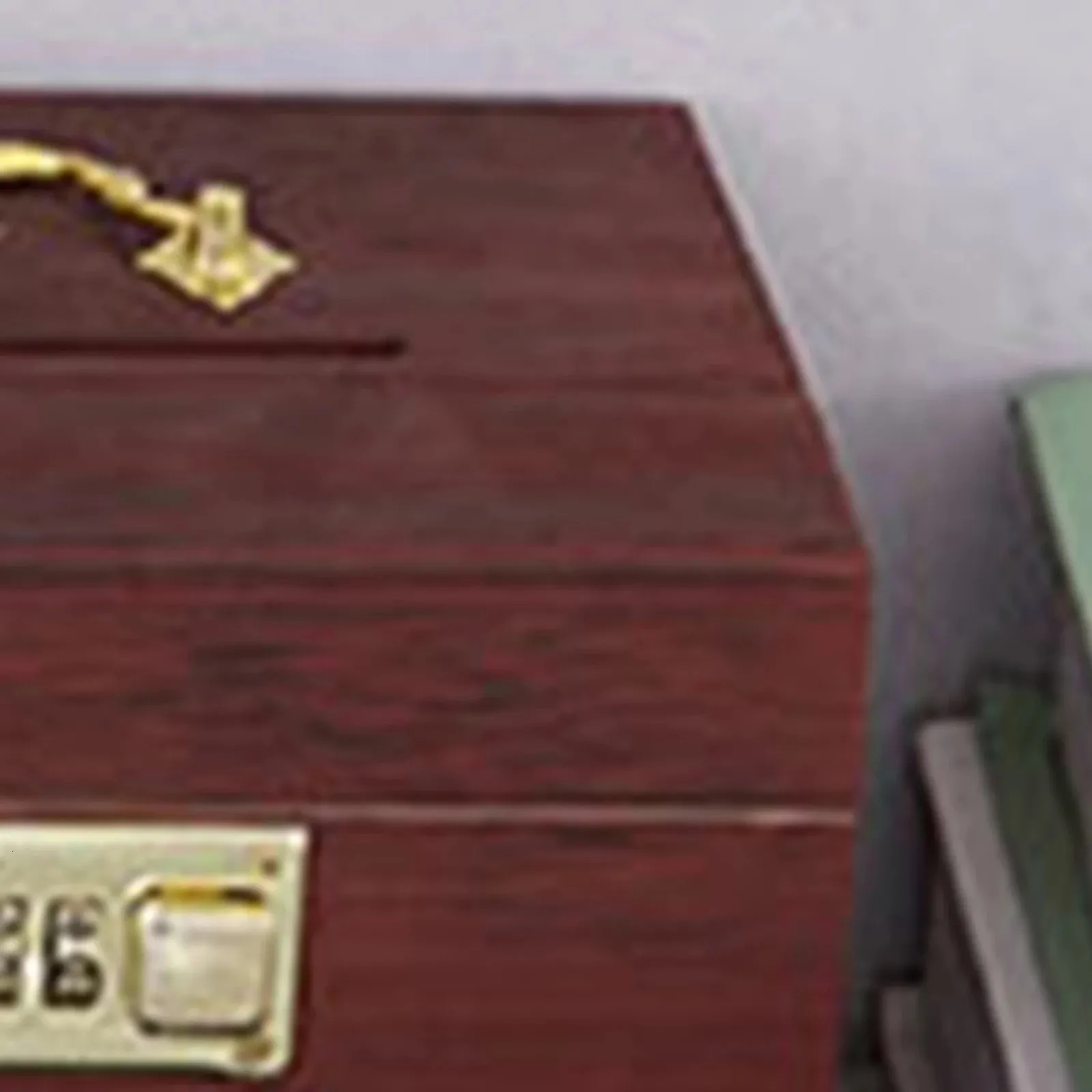 Vintage Wood Treasure Coin Bank with Lock, Security Code Box for ...