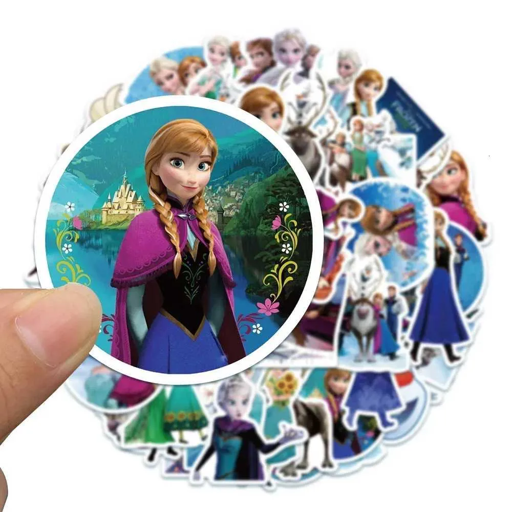 Disney Kawaii Elsa Cartoon Decals Classic Movie Frozen Stickers for ...