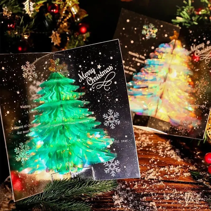 3D Christmas Greeting Card Christmas Tree Card Creative Christmas Gifts ...