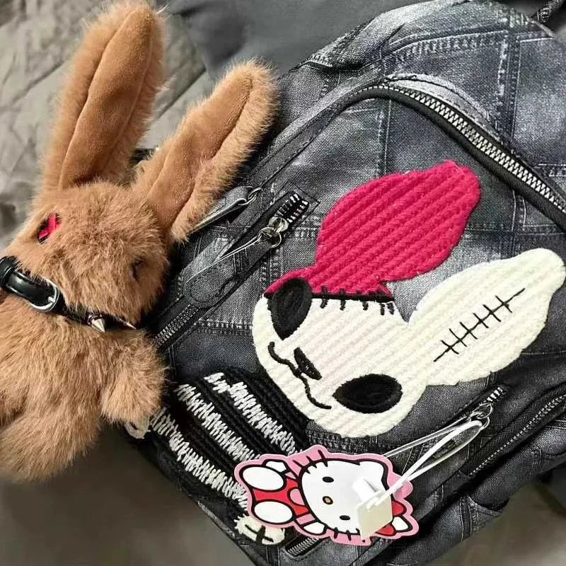 Y2K Spicy Girl Aesthetic Backpacks Women Gothic Punk Harajuku ...