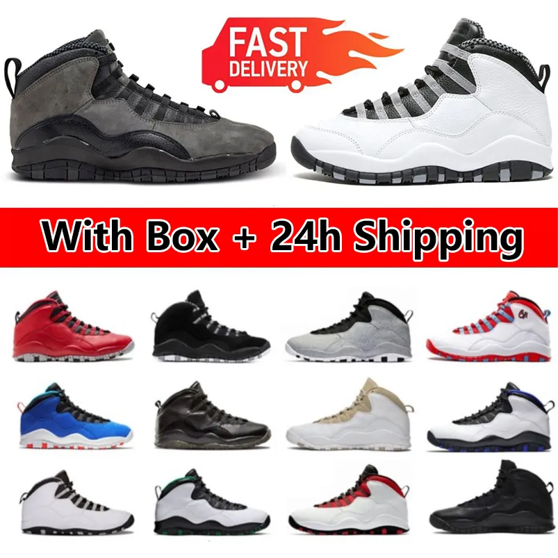 With Box Designer 10s Mens Basketball Shoes Outdoor Trainers, Shadow ...