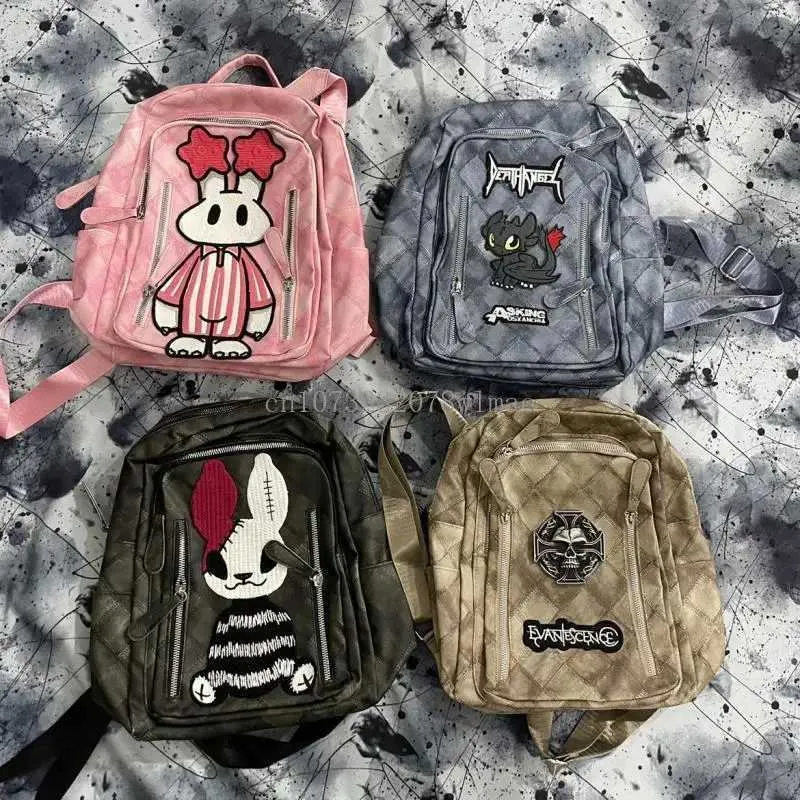 Y2K Spicy Girl Aesthetic Backpacks Women Gothic Punk Harajuku ...