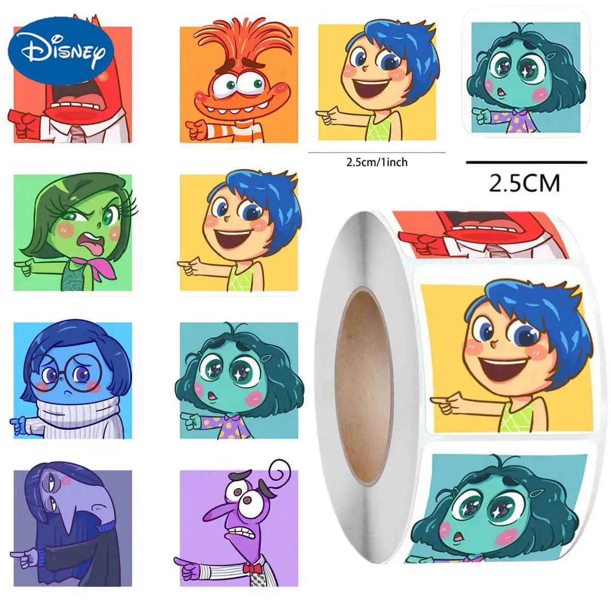 Disney Roll Cartoon Inside Out 2 Sticker Waterproof Anime Graffiti ...