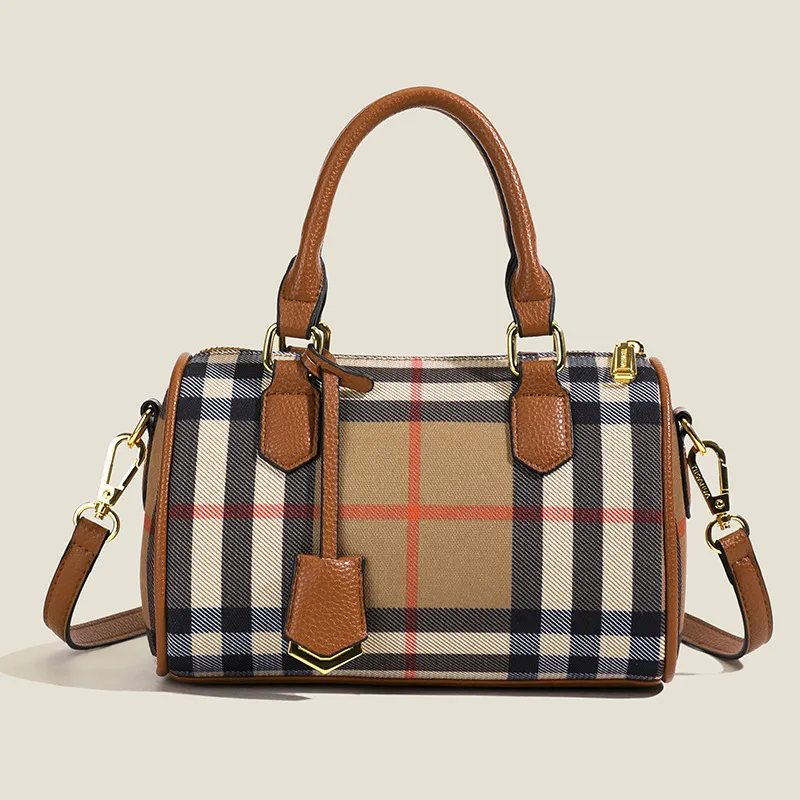 Designer Shoulder Bags Light Luxury Check Plaid Tartan Handbag Casual ...
