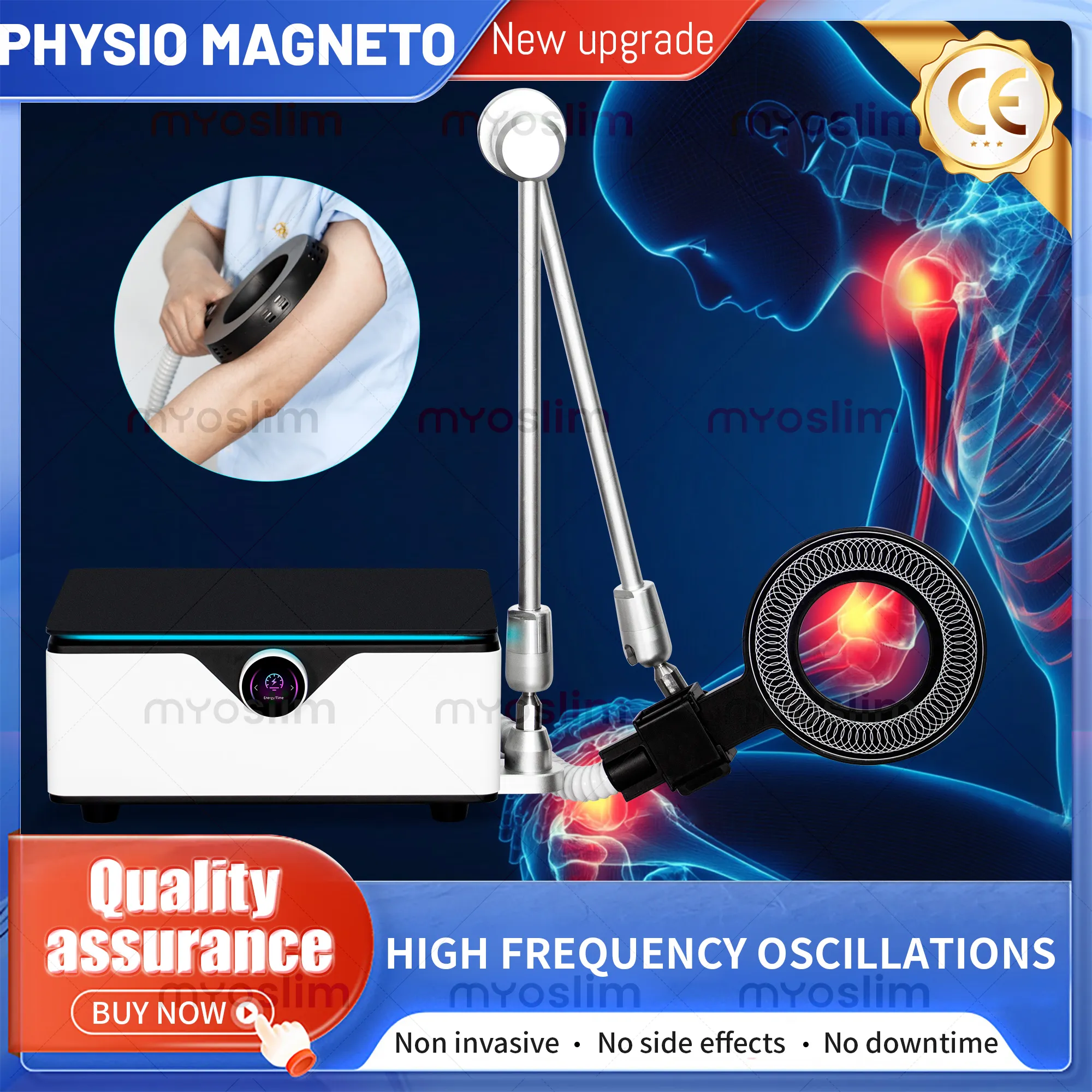 Portable EMTT Physio Magneto Therapy Machine for Pain Relief, PEMF ...