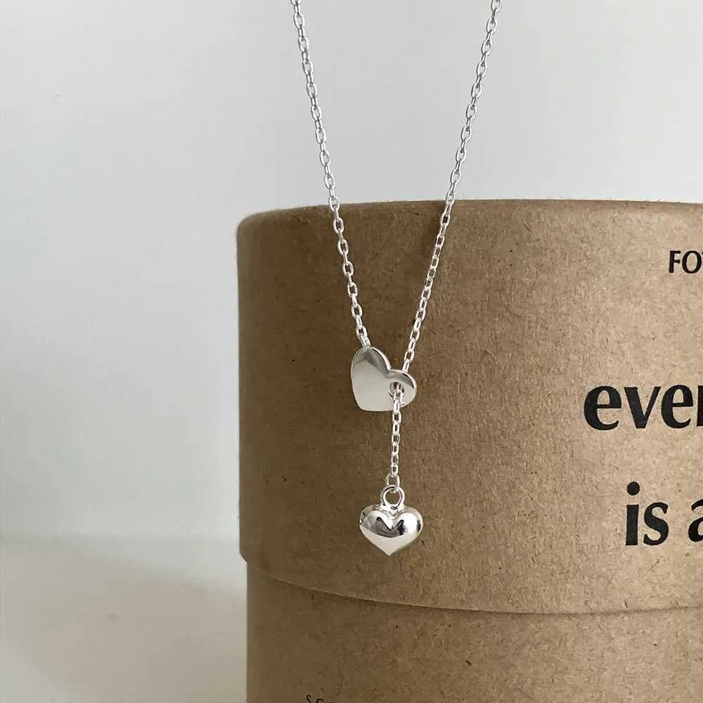 925 Sterling Silver Heart Pendant Necklace Adjustable Love Choker ...