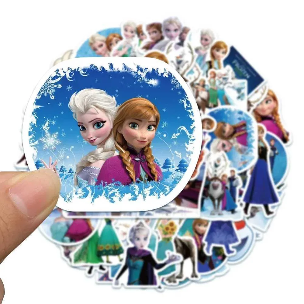 Disney Kawaii Elsa Cartoon Decals Classic Movie Frozen Stickers for ...