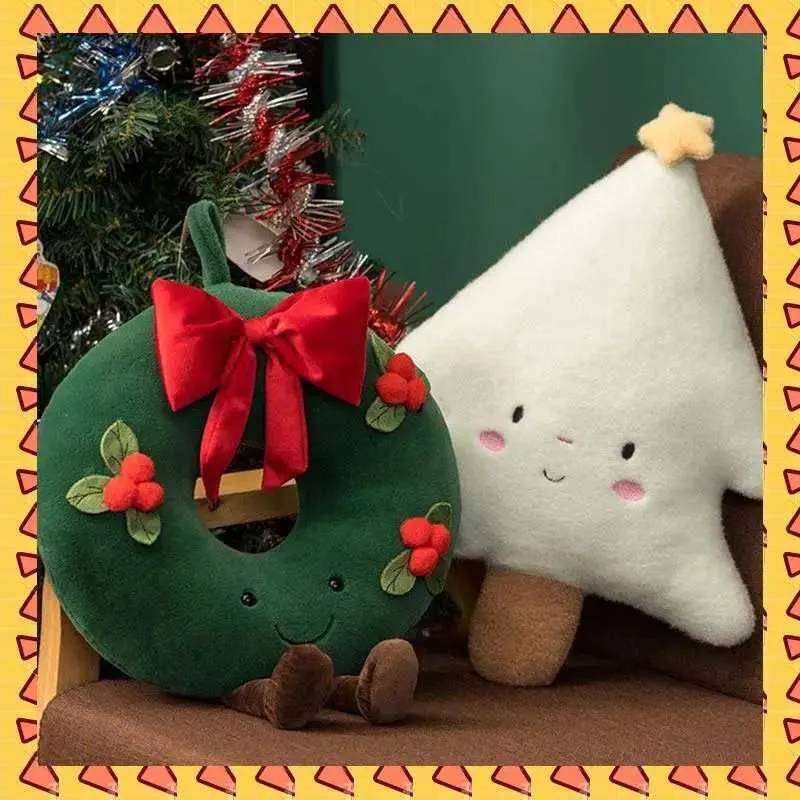 Christmas Plush Pillow Stuffed Chocolate Cookie House Shape Decor ...