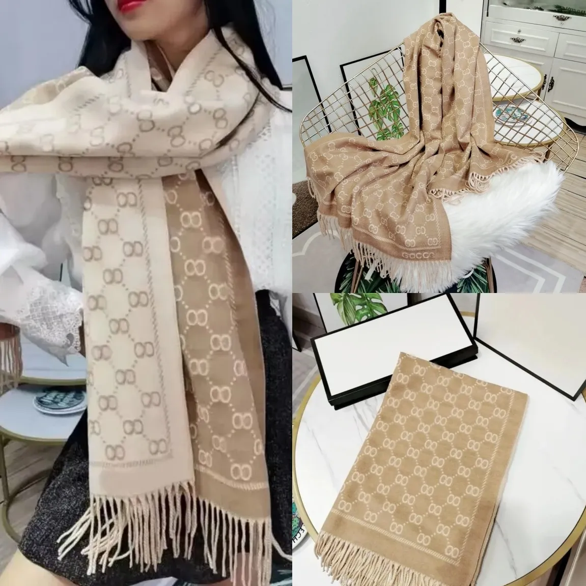 Designer scarf for women and men silk lace lurex wool classic plaid ...