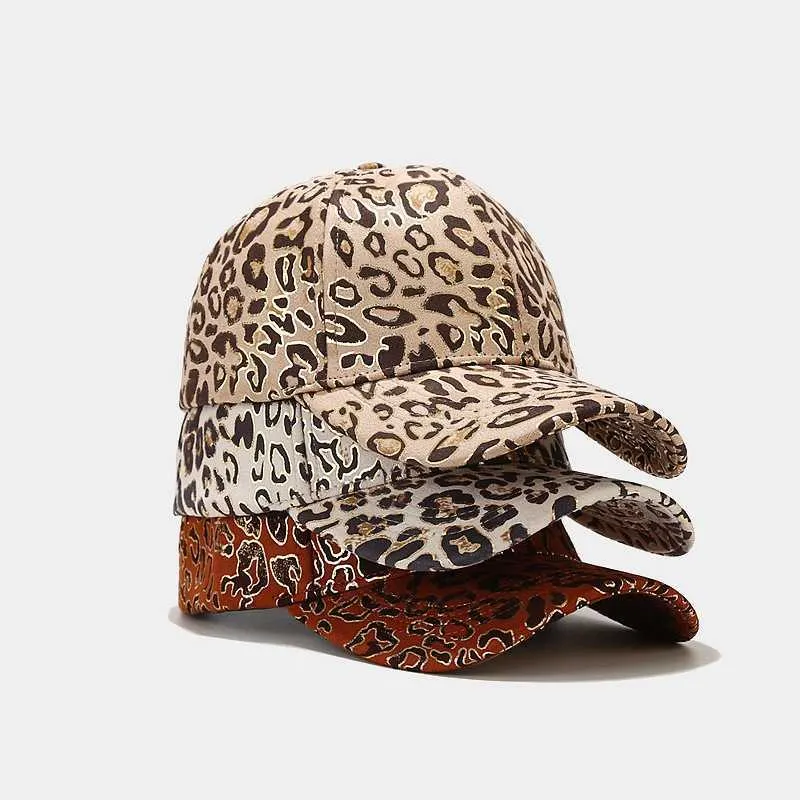 New Leopard Print Gold Stamping Baseball Cap for Men and Women, Spring ...