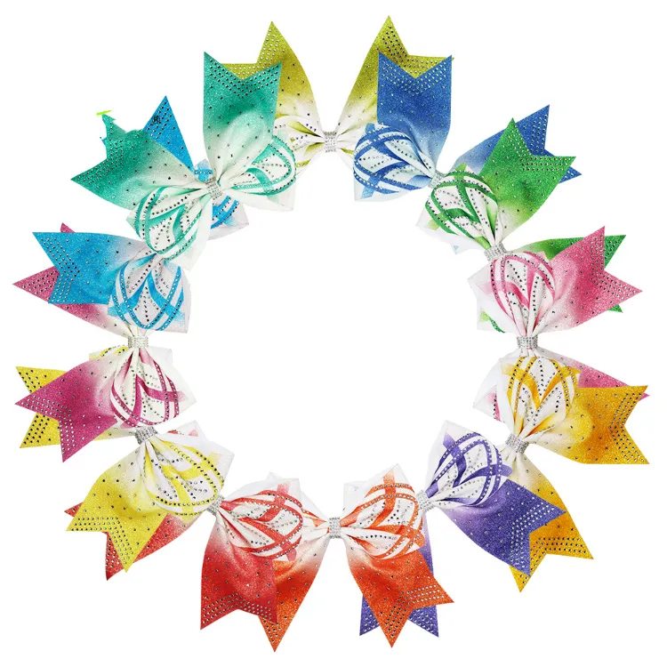 8 Inch Ribbon Bowknot Barrette Hairpin Ribbed Webbing Solid Color, Big ...