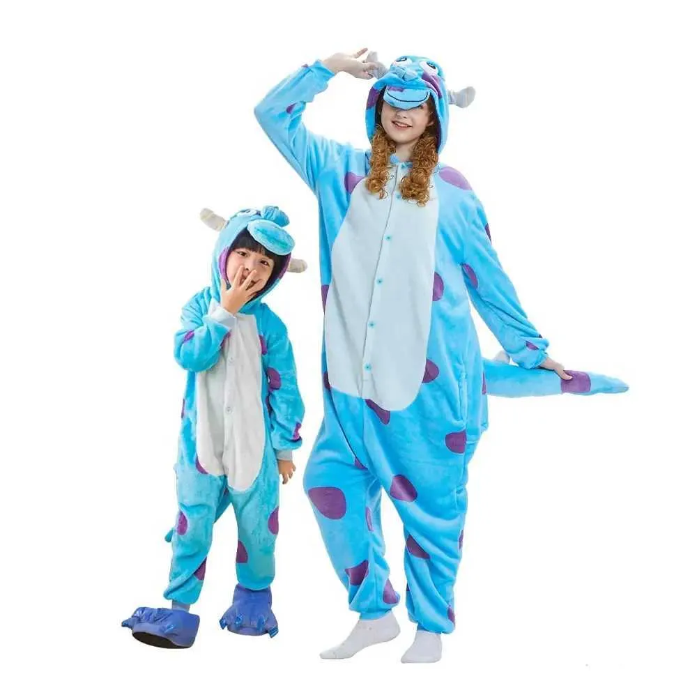 Monster Sully Onesie Anime Kigurumis Mother Boys Halloween Family Funny ...