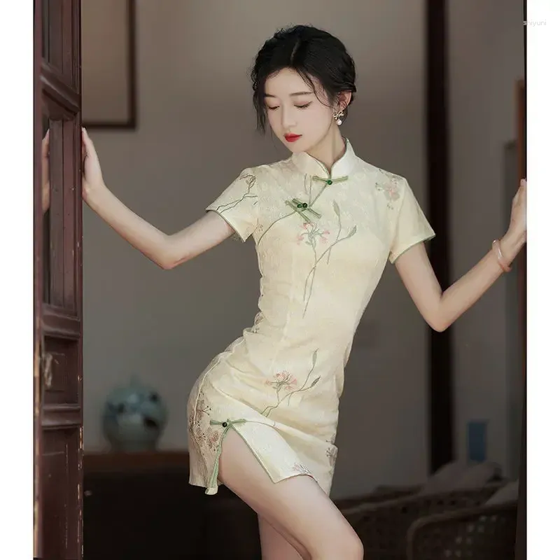 Ethnic Clothing Cheongsam 2025 Improved Female Summer Young Girl ...