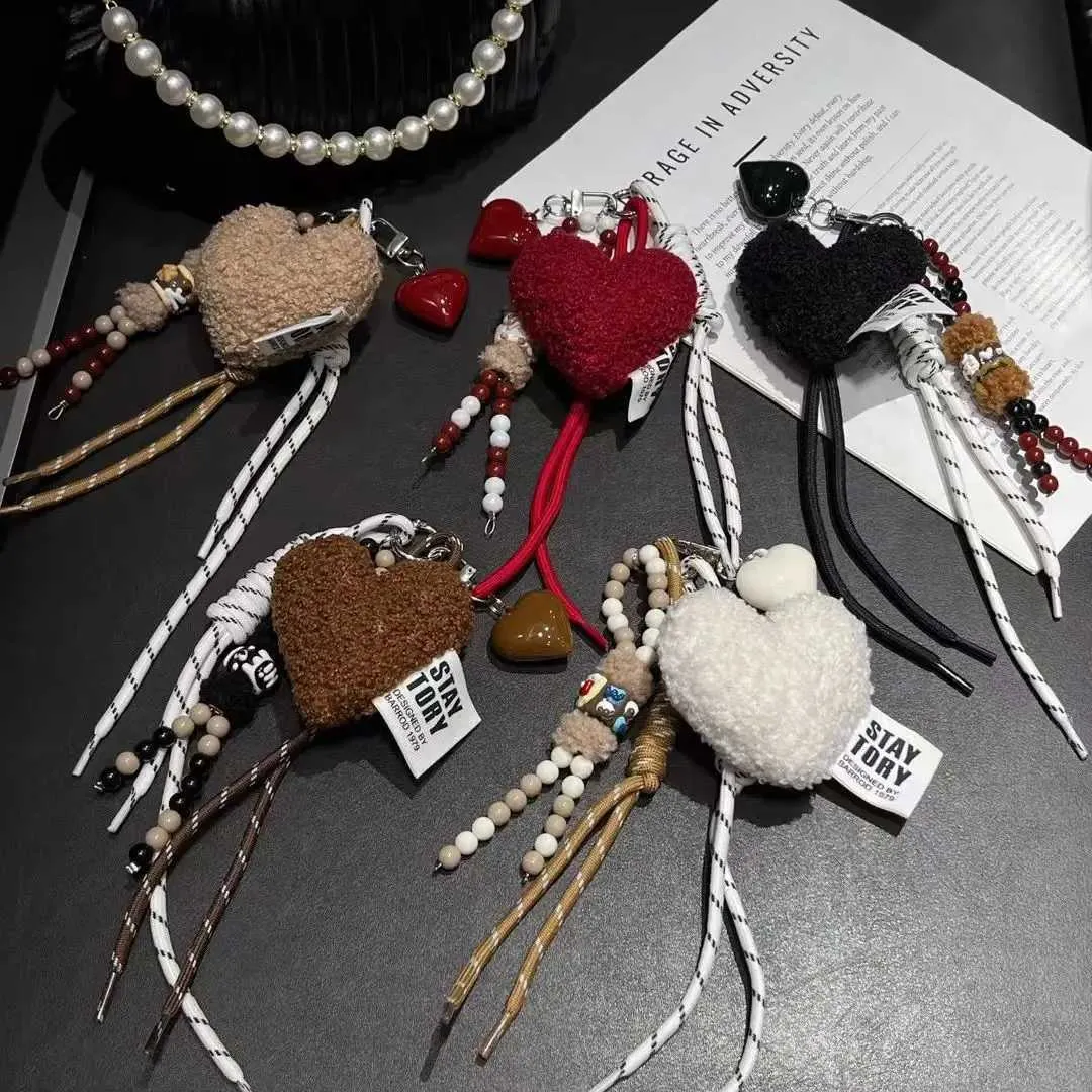 Cotton geometric pattern mobile phone lanyard Y2K style antiloss ...