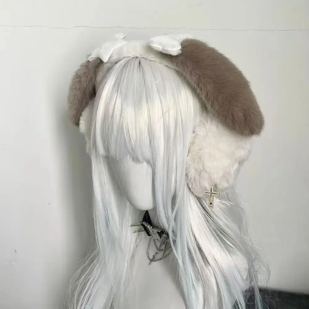 Korean Fashion Kawaii Furry Earmuffs for Women, Harajuku Headphones ...