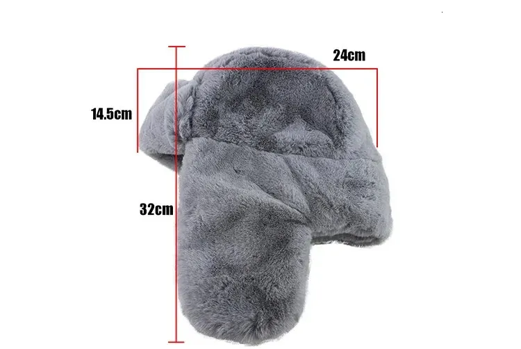 Soviet Style Ushanka Hat for Men and Women, Winter Faux Fur Bomber ...