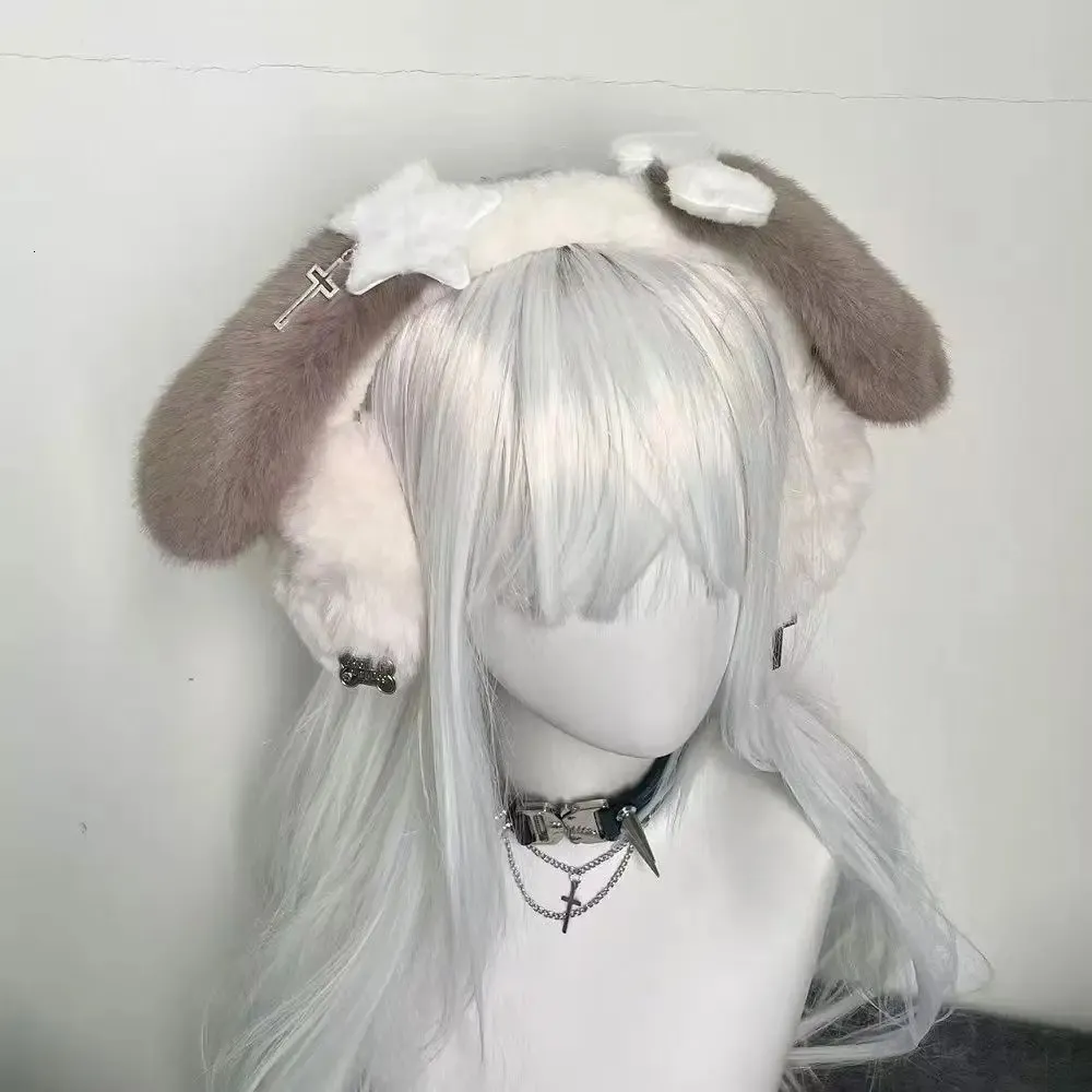 Korean Fashion Kawaii Furry Earmuffs for Women, Harajuku Headphones ...