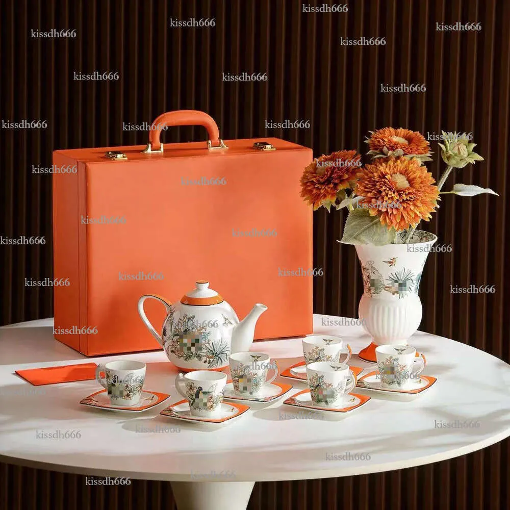 Luxury European Bone Afternoon Tea Set Dunelm In Leather Gift Box ...