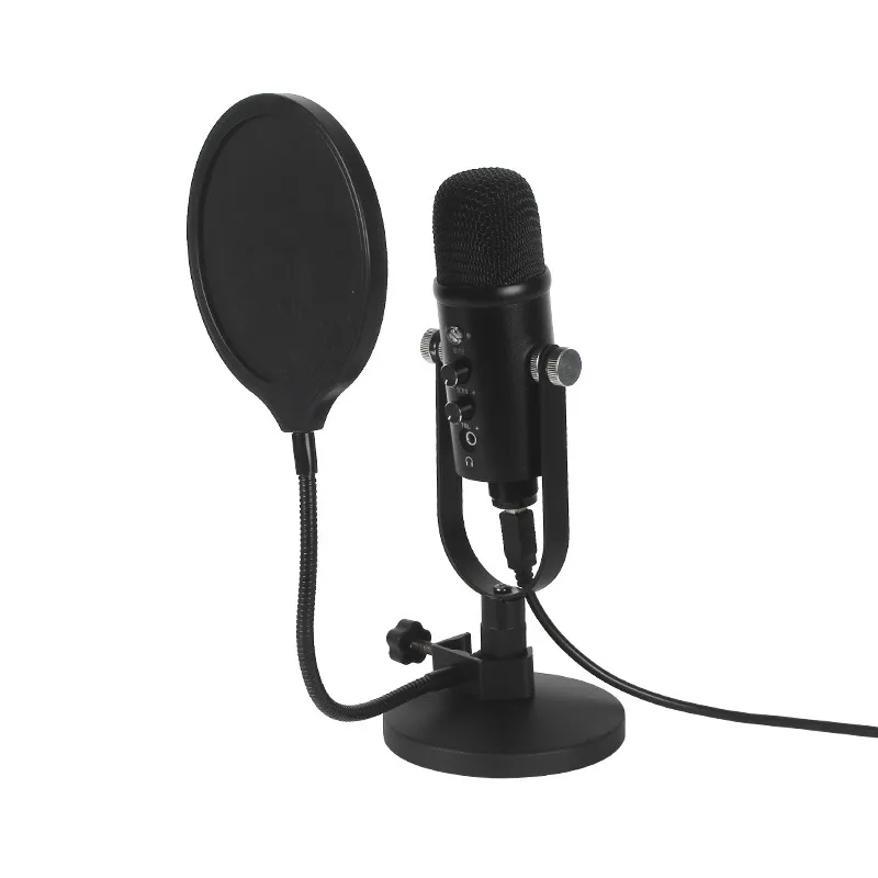 High Sensitivity USB Condenser Desktop Microphone For Computer Gaming ...