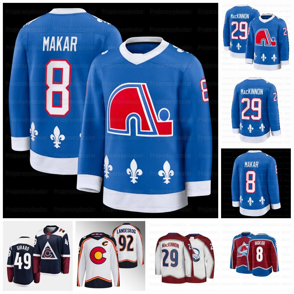 Avalanche 2025 Quebec Throwback Nordiques Hockey Jerseys Nathan ...