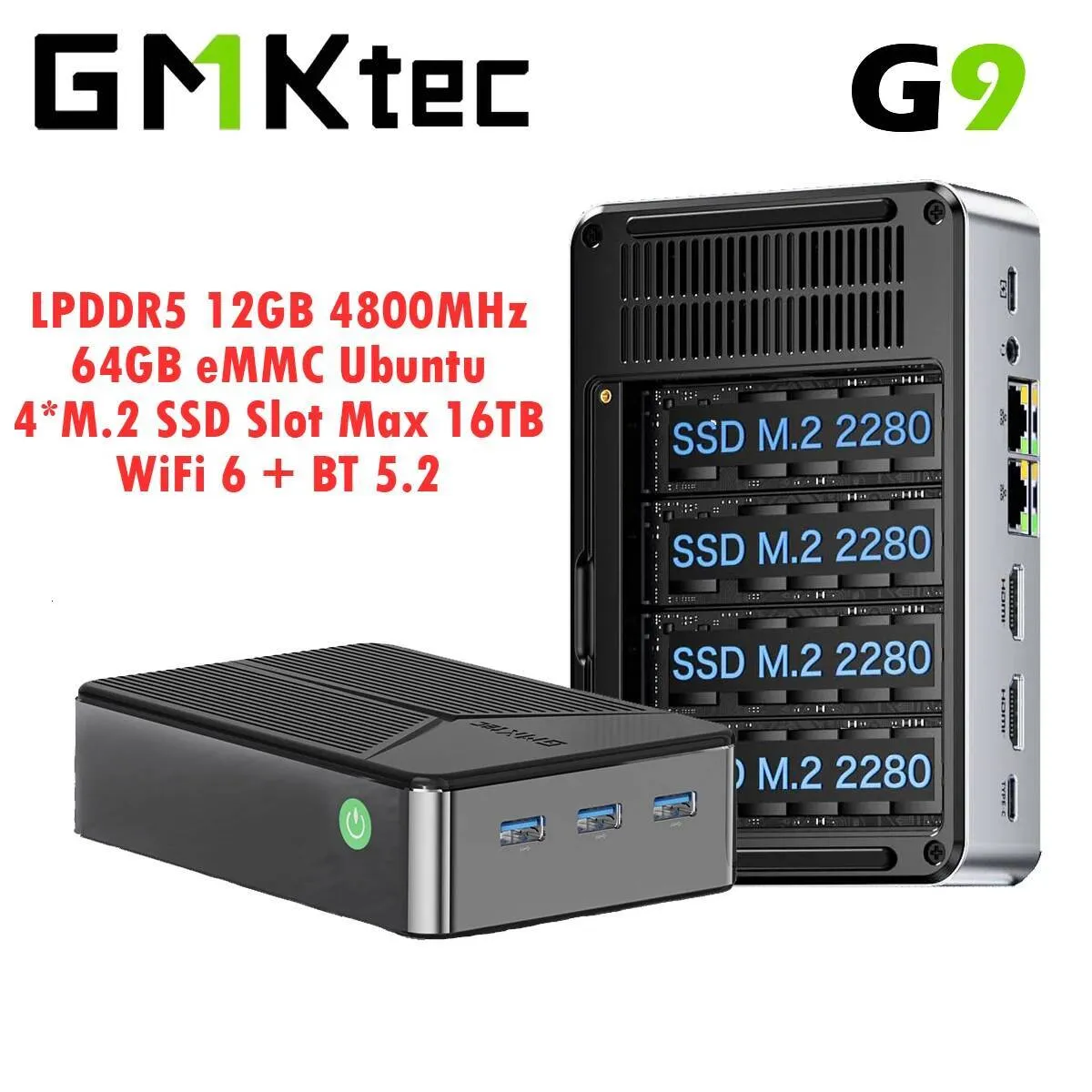 GMKtec G9 Mini PC Desktop Intel N150 4 Core 3.6GHz,... From ...