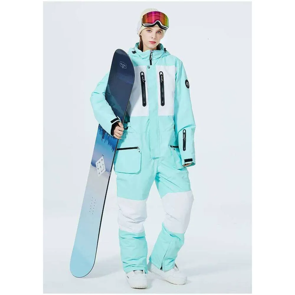 Snowboard One-Piece Jumpsuit: Men's and Women's Winter Windproof ...