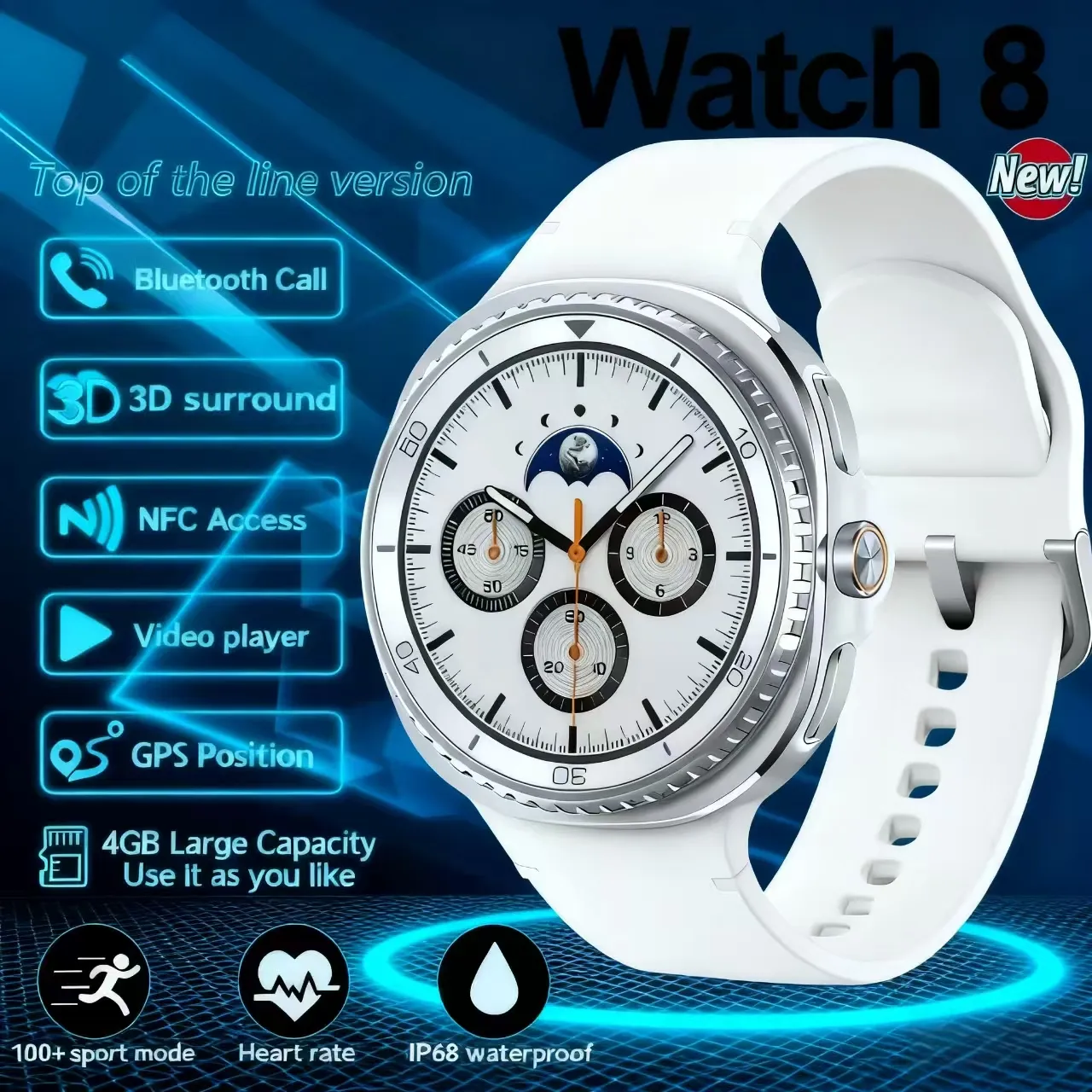 Smartwatch 7 8 With Always On Display, Built In Bluetooth Calling, GPS ...